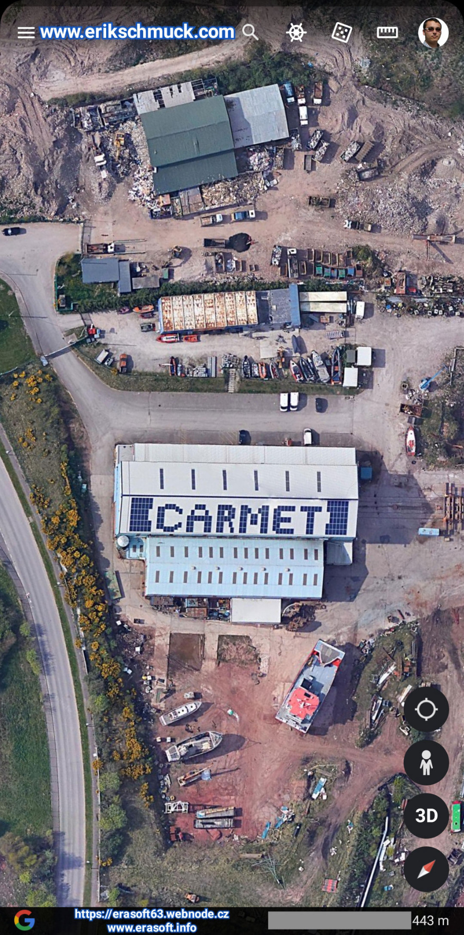 Logos on satellite view - ERASOFT