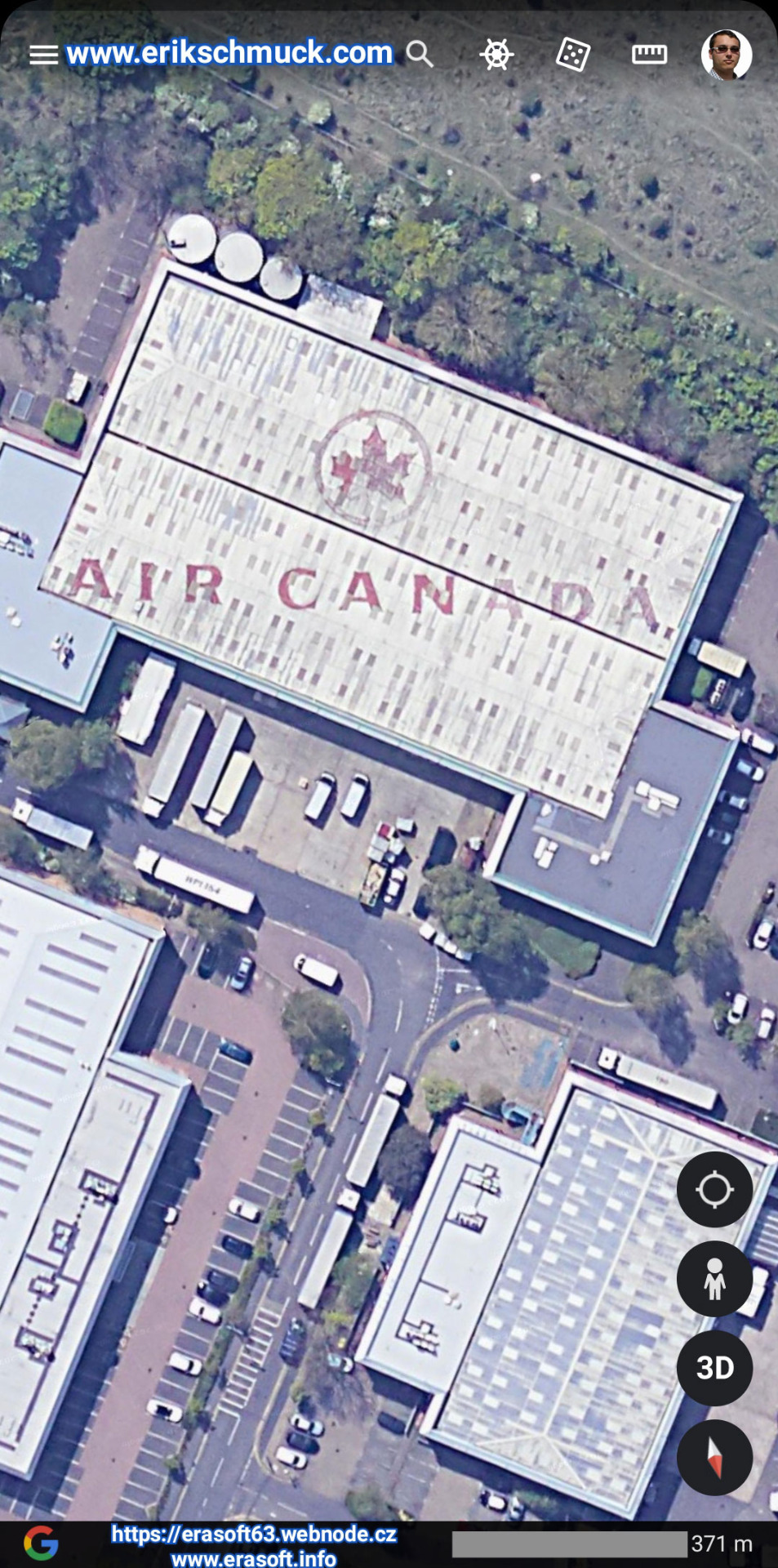 Logos on satellite view - ERASOFT