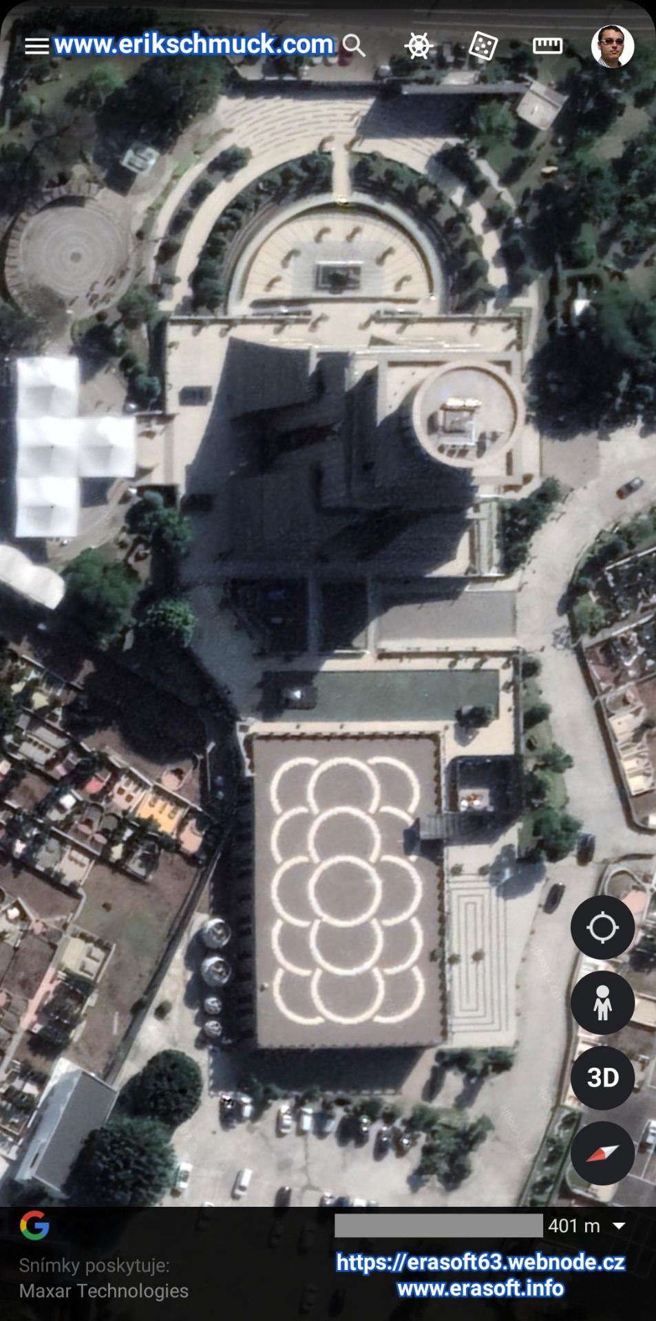 Logos on satellite view - ERASOFT
