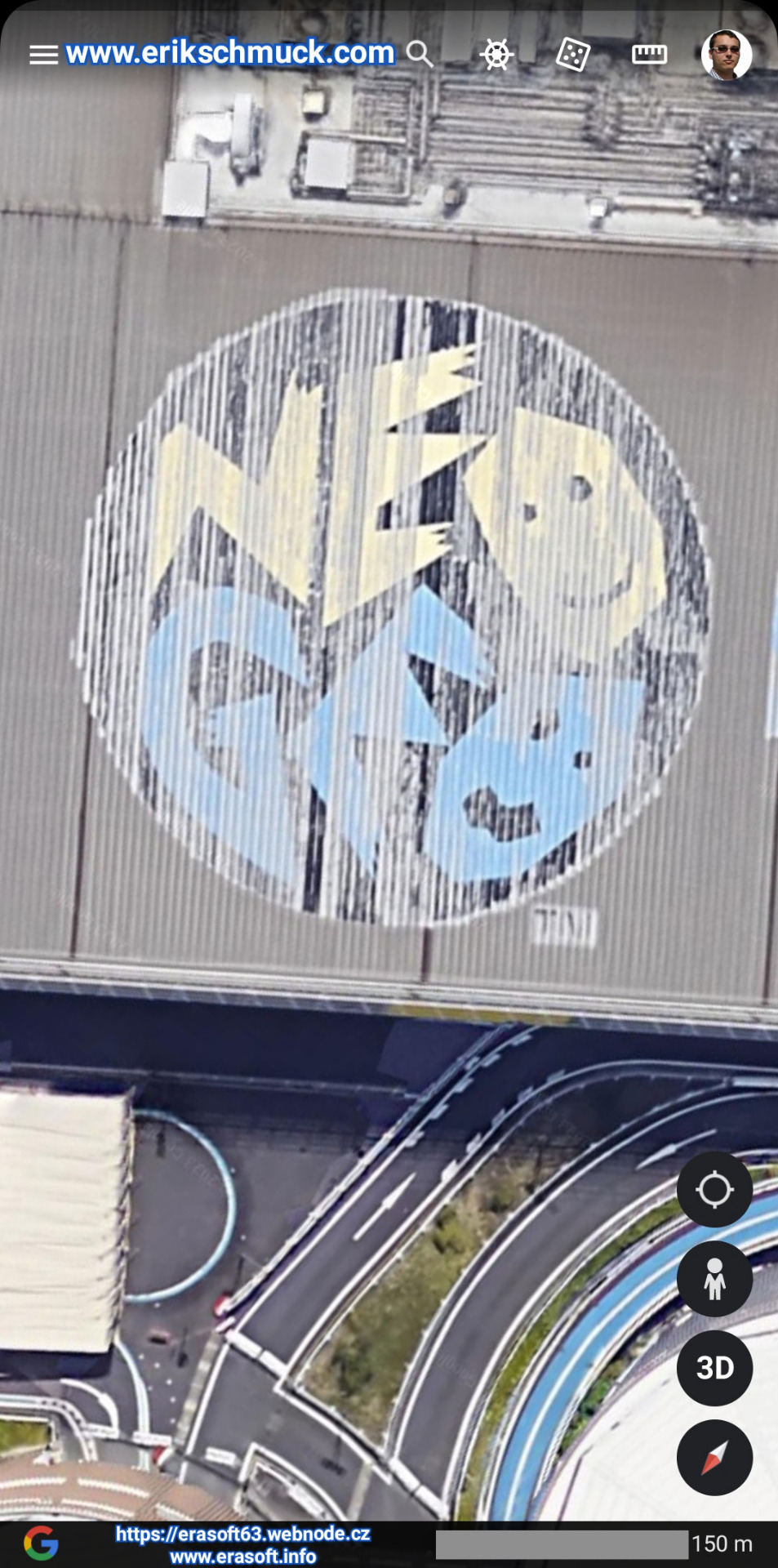 Logos on satellite view - ERASOFT