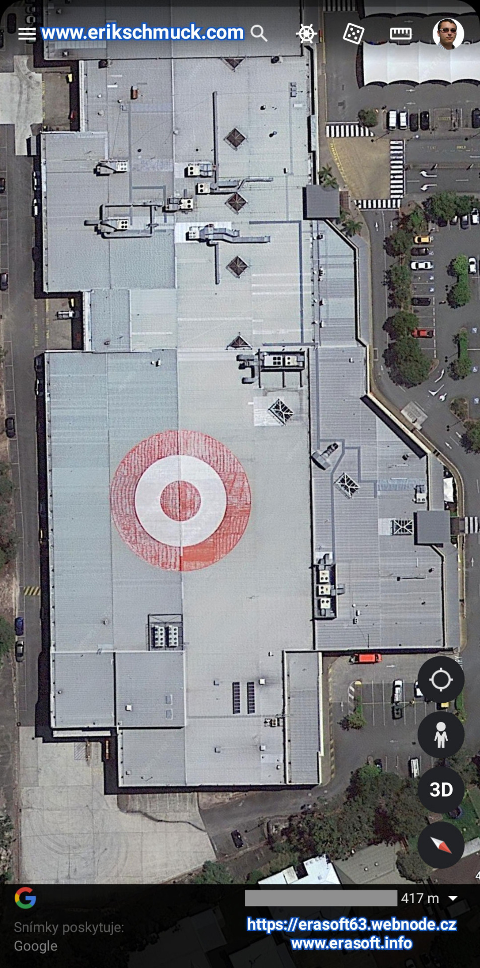 Logos on satellite view - ERASOFT