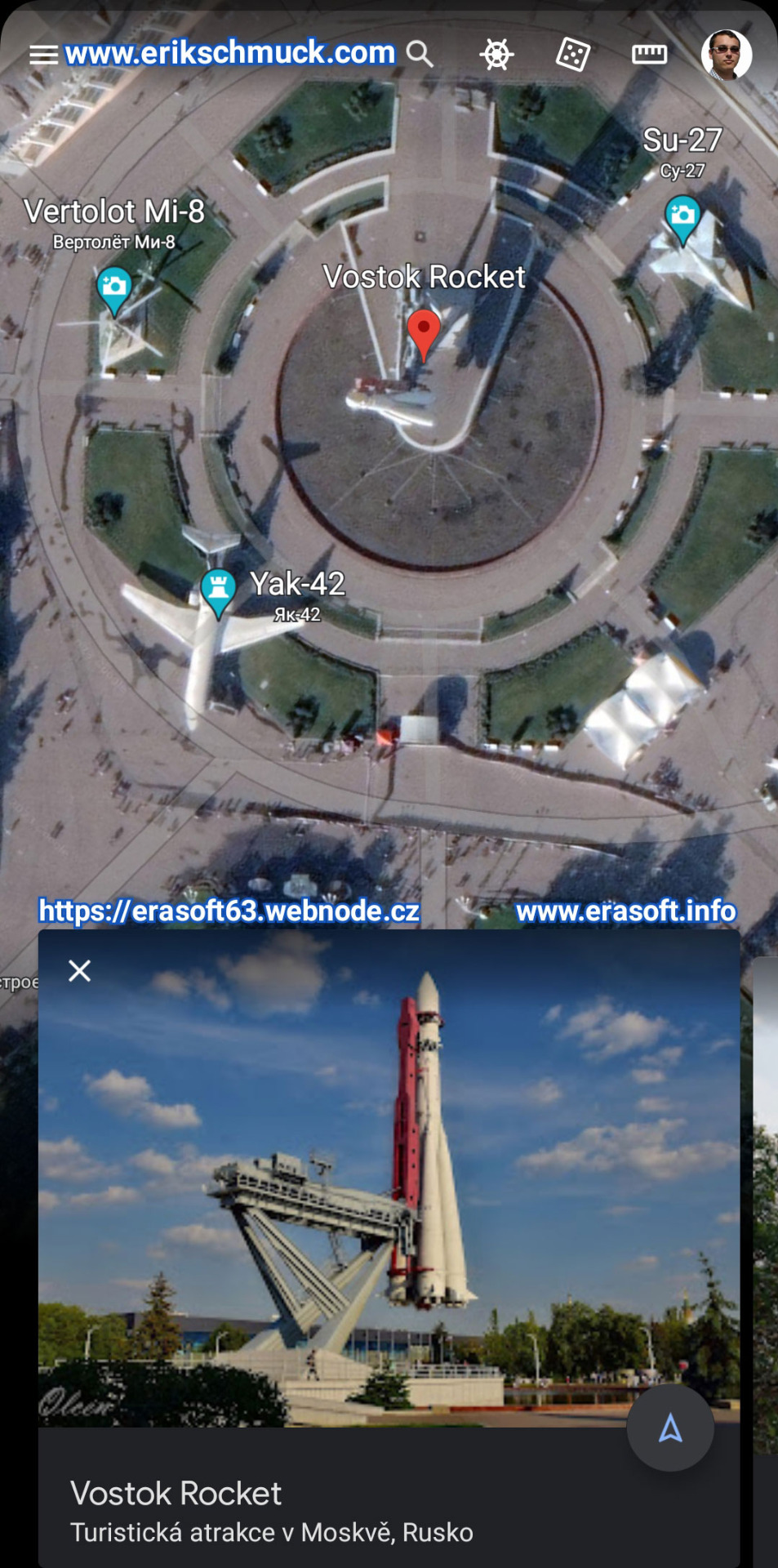 Logos on satellite view - ERASOFT