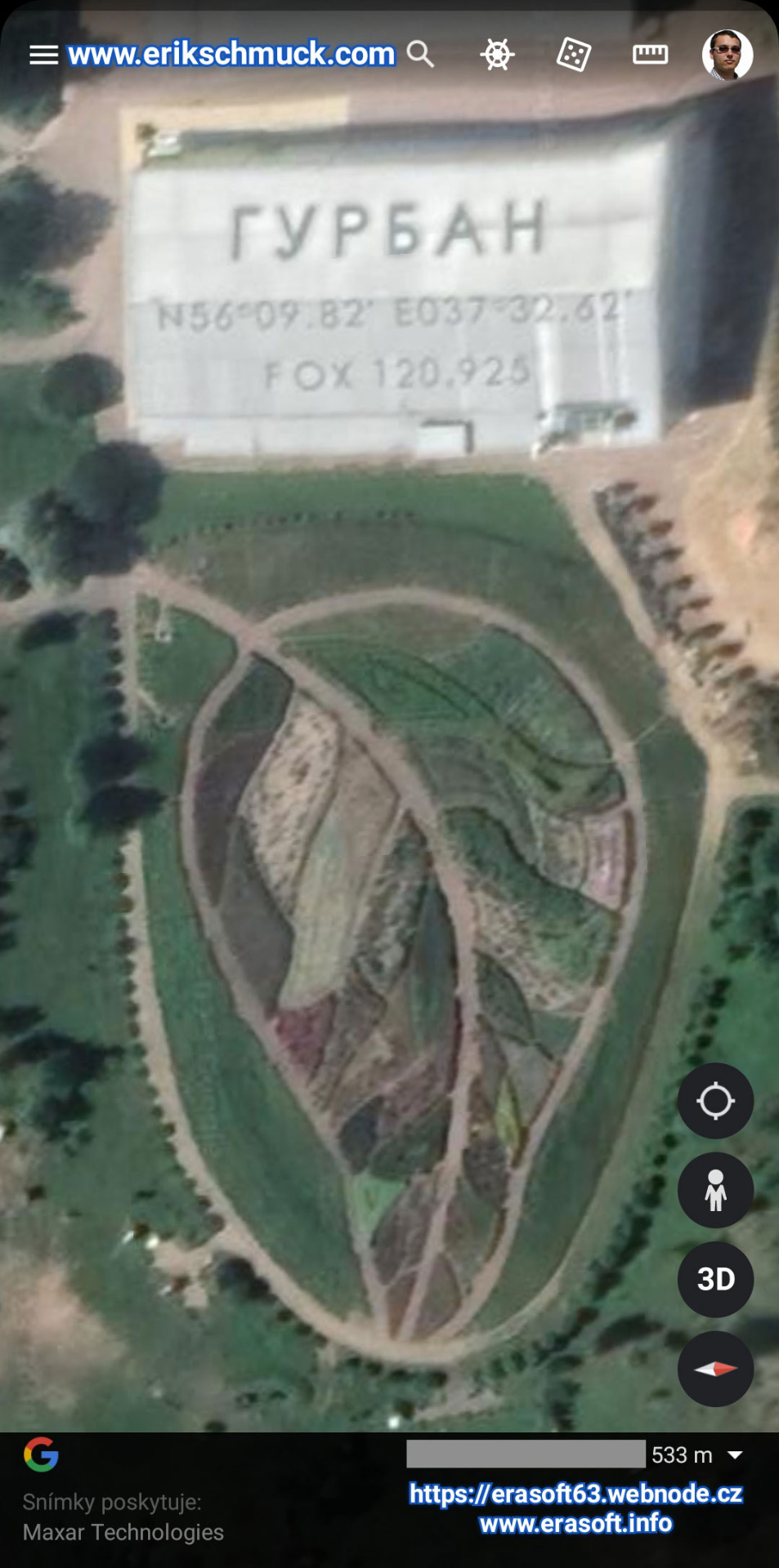 Logos on satellite view - ERASOFT